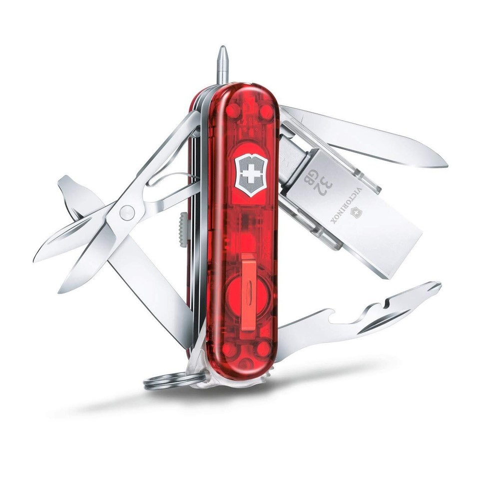 VICTORINOX USB Memory 32GB 4.6336.TG32 Knife LED at WORK 32GB USB3.1 ...