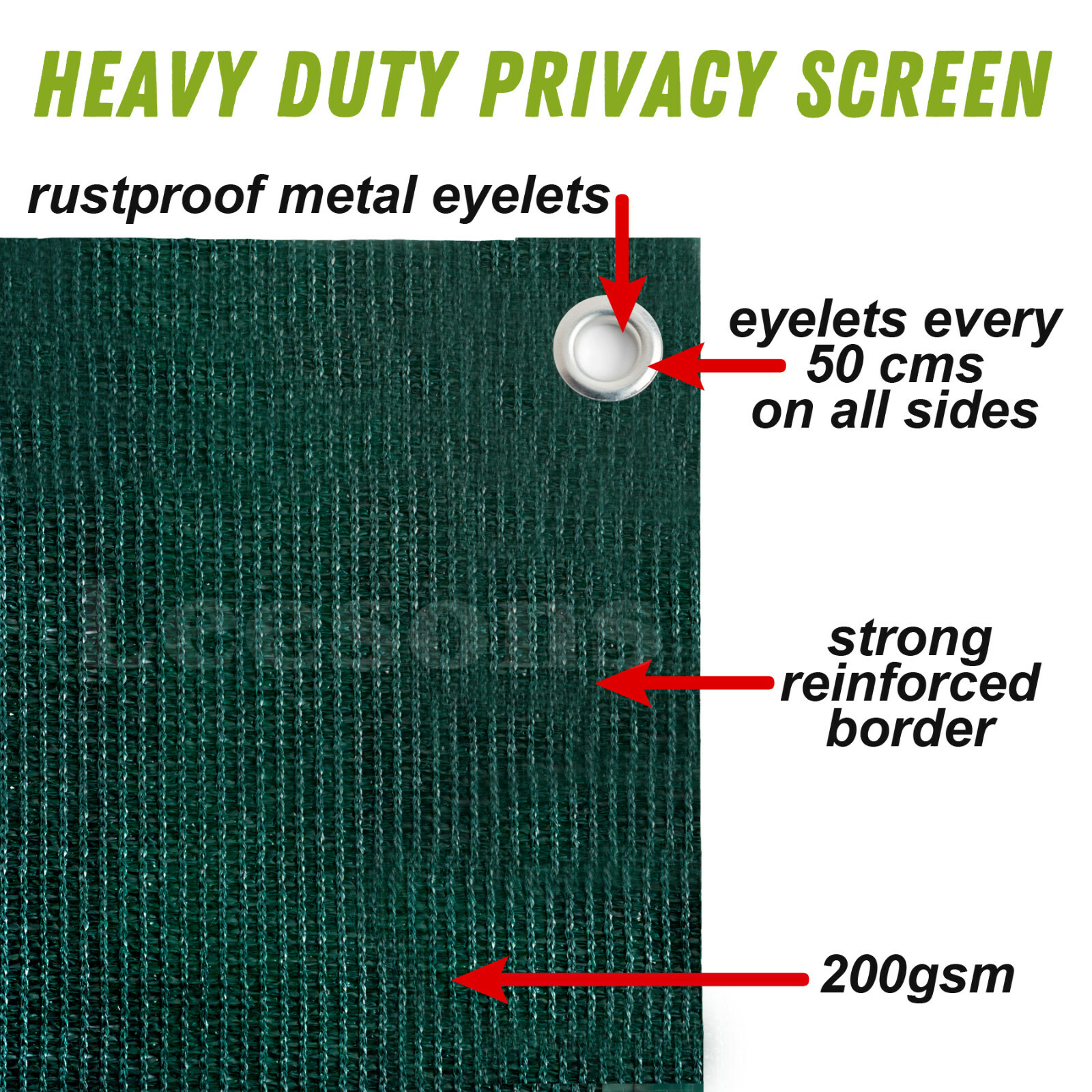220gsm privacy screen netting garden screening windbreak fencing 95% ...