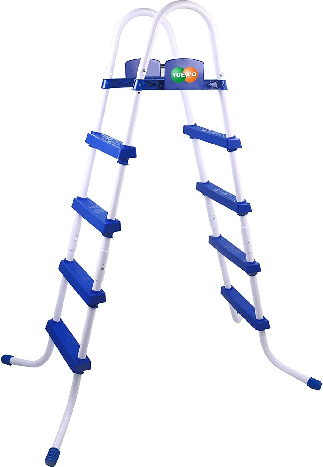 52" 4-Steps Steel Above Ground Swimming Pool Ladder Outdoor with No ...