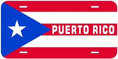 Puerto Rico Flag with Territory Name Novelty Car Tag License Plate | eBay