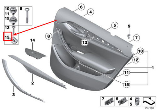 NEW BMW X1 E84 REAR RIGHT FIBRE-OPTIC CONDUCTOR TRIM 7315612 ...