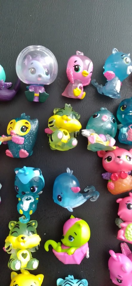 Hatchimals Colleggtables 50 piece Fun Lot Washed Rare Mix Various Fuzzy ...