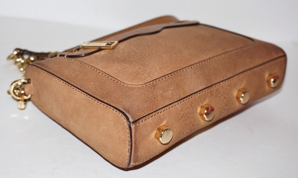 REBECCA MINKOFF Small Tan Leather Crossbody Shoulder Bag 6.5x8.5 | eBay