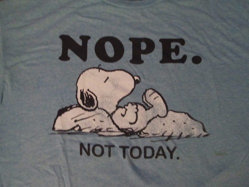 Snoopy Light Blue Tshirt--"Nope Not Today" New | eBay