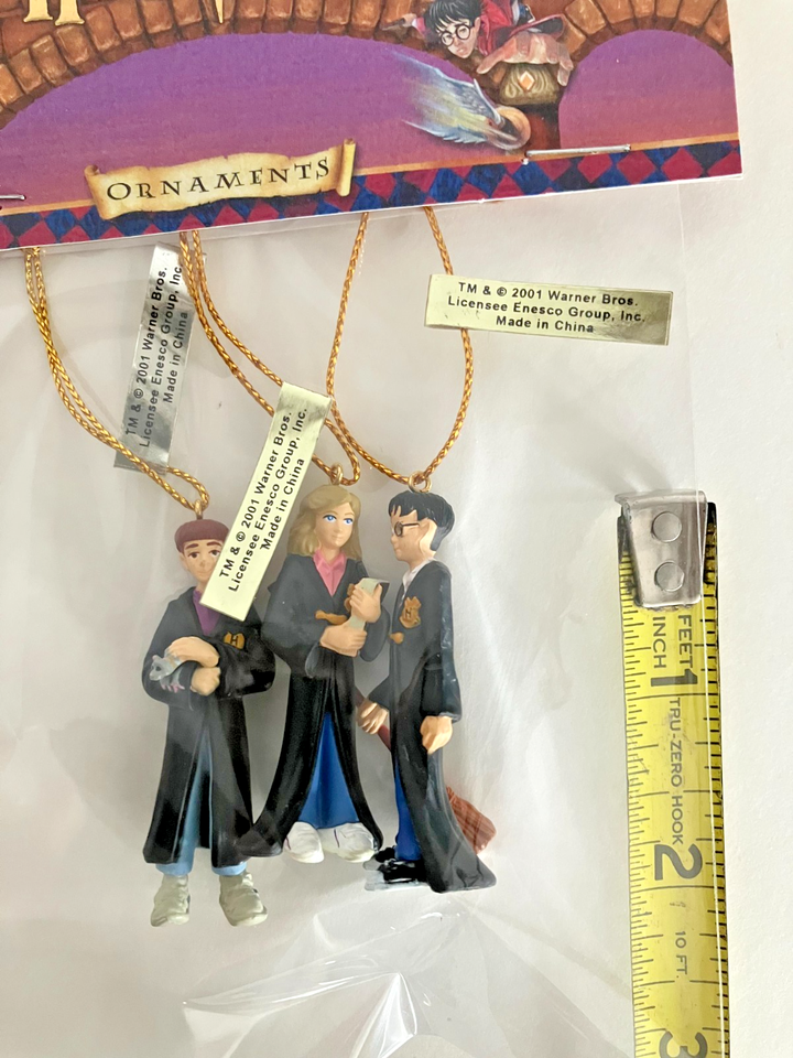 Harry Potter 3 Miniature Ornaments Set: Harry Hermione Ron 2" Tall ...