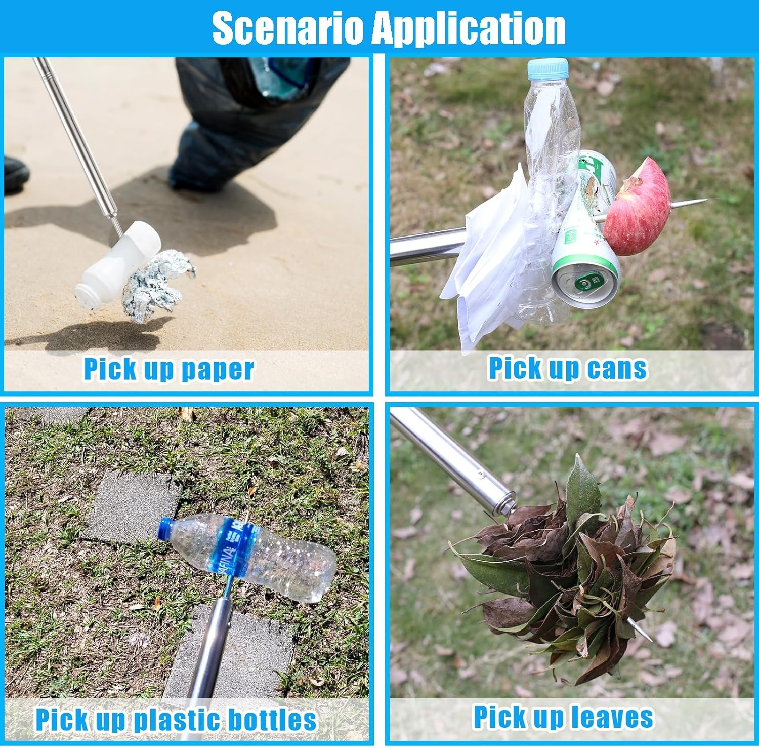 Trash Pick Up Stick, 48" Picker Stick Heavy Duty for Elderly 23-48 Inch ...