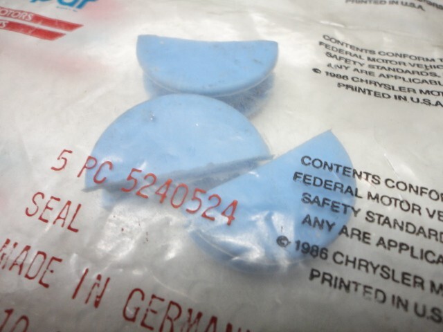 REAR CYLINDER HEAD SEALS (3 )N.O.S.FOR 1.7L ENG.78-81 MOPAR MODELS ...