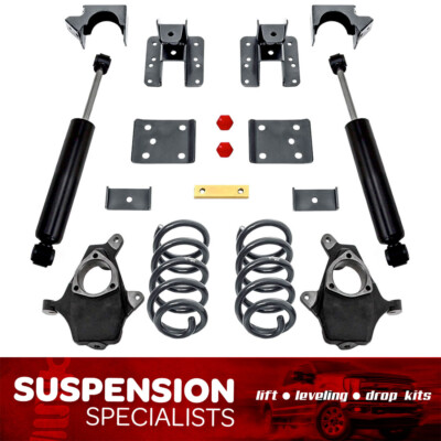3"/5" Drop Lowering Kit For 2007-2013 GMC Sierra 1500 V8 w/ Shocks ...