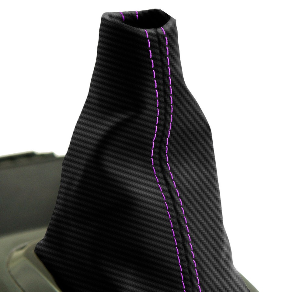 Manual Shift Boot PVC Carbon Fiber for Honda Civic SI 12-15 Purple ...