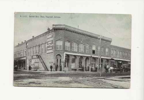 1909 FLAGSTAFF AZ VIEW OF BABBITT BROTHERS GENERAL STORE - FUNSTON CARD ...