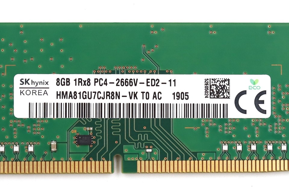 SK Hynix 8GB 1Rx8 PC4-2666V-ED2-11 ECC Unbuffered Memory P/N ...