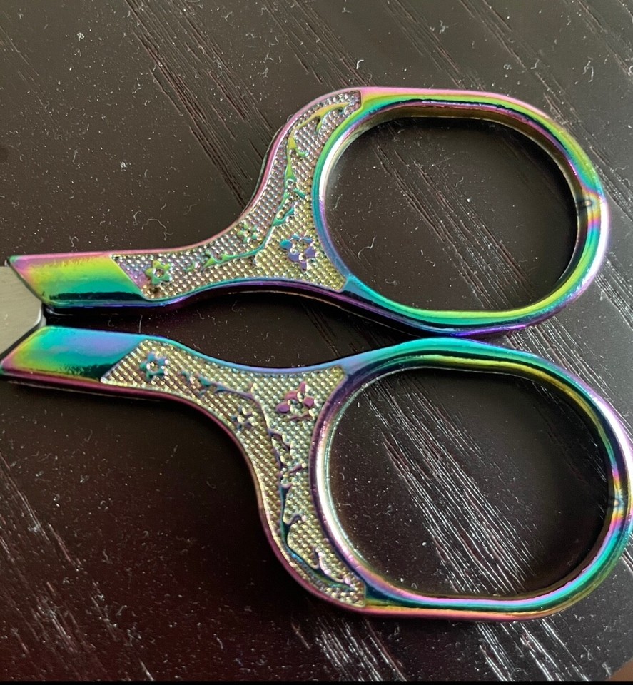 engraved Small scissors antique reproduction 4 color options | eBay