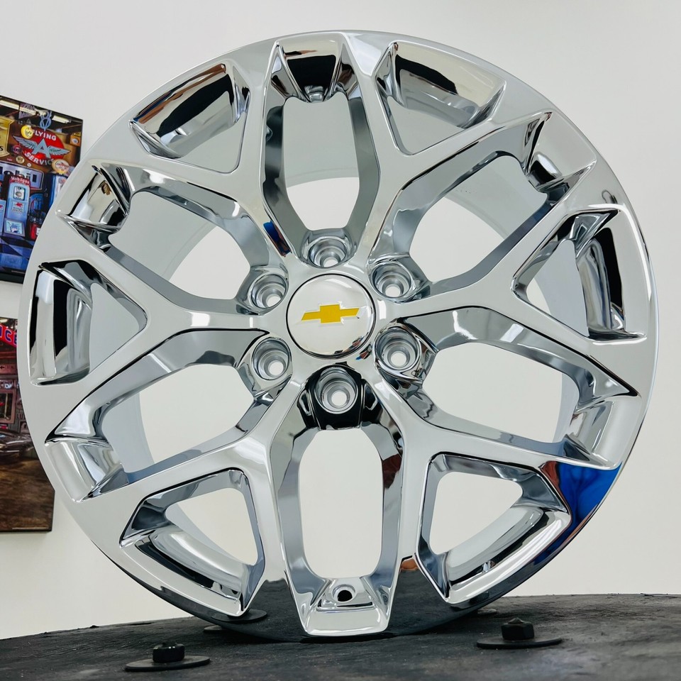 20" Chrome Snowflake Chevy Tahoe Suburban Silverado Wheels Rims CK156 ...