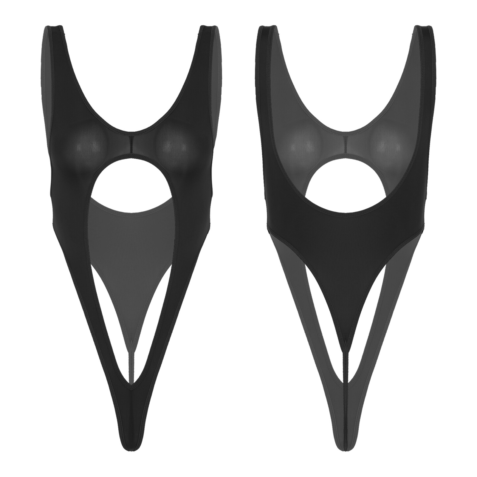 Agoky Damen Einteiler Bodysuit Sexy Stringbody Body Transparent High ...