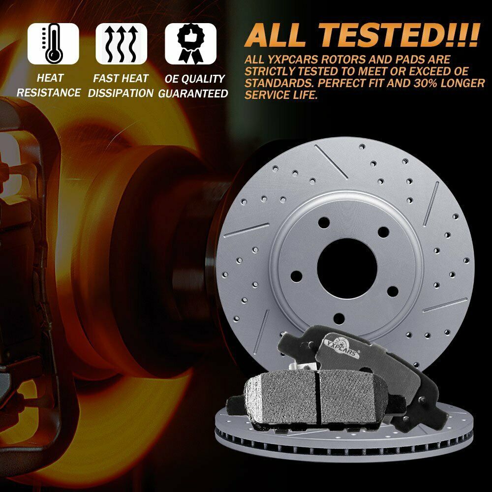 Front & Rear Disc Brake Rotors + Ceramic Pads Kit For Toyota 4Runner ...