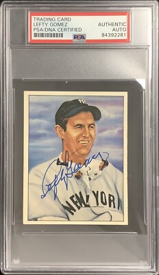 Lefty Gomez Signed 1983 TCMA #16 Card 50 Years of Yankees Autograph HOF ...
