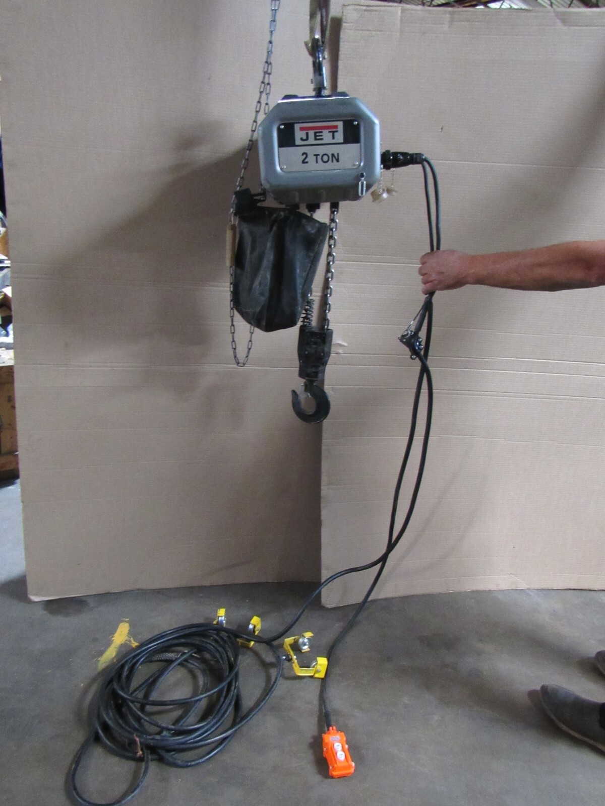 JET ELECTRIC CHAIN HOIST 2SS-3C 2 T TON 4000LBS 2-1/7HP 230/460V 3PH 12 ...
