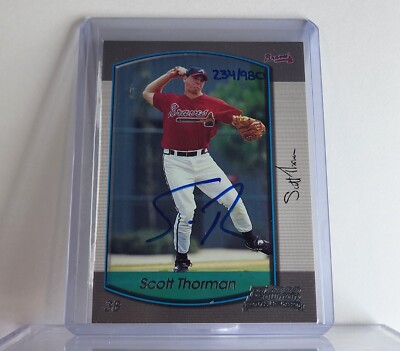 2000 Topps Bowman Rookie Card Scott Thorman Auto /980 | eBay
