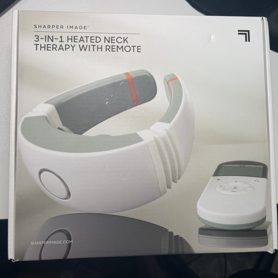 NIB 3-in-1 Heated Neck Therapy with Remote By Sharper Image NEW | eBay