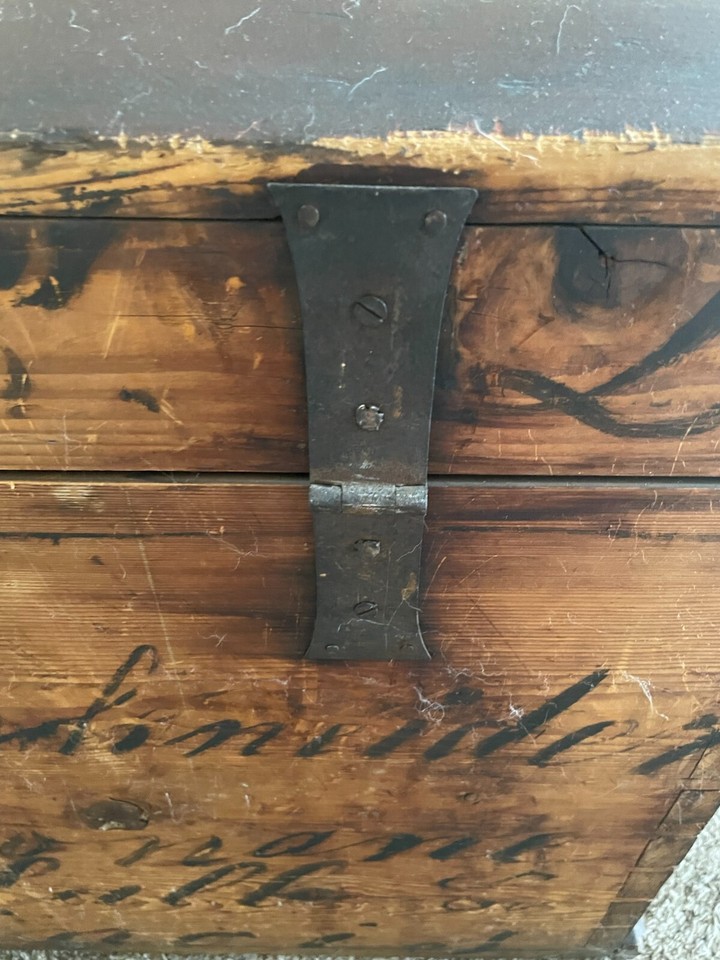 Antique 1880s German Dowry Trunk Handcrafted Wood Chest – DeKalb IL ...