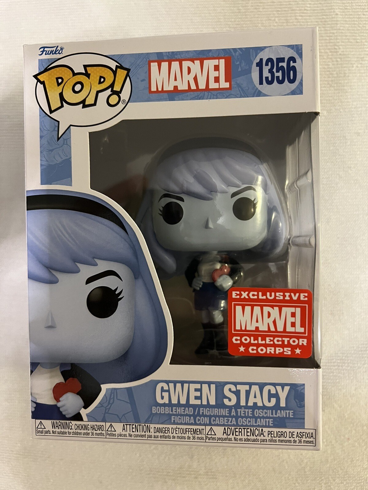 2024 Funko POP! MCC Exclusive Spider-Man: Blue (Mono Blue) Gwen Stacy ...