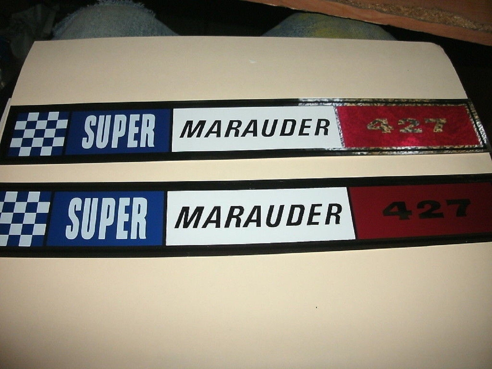 1963 MERCURY SUPER MARAUDER 427 VALVE COVER DECALS MARQUIS MONTEREY ...