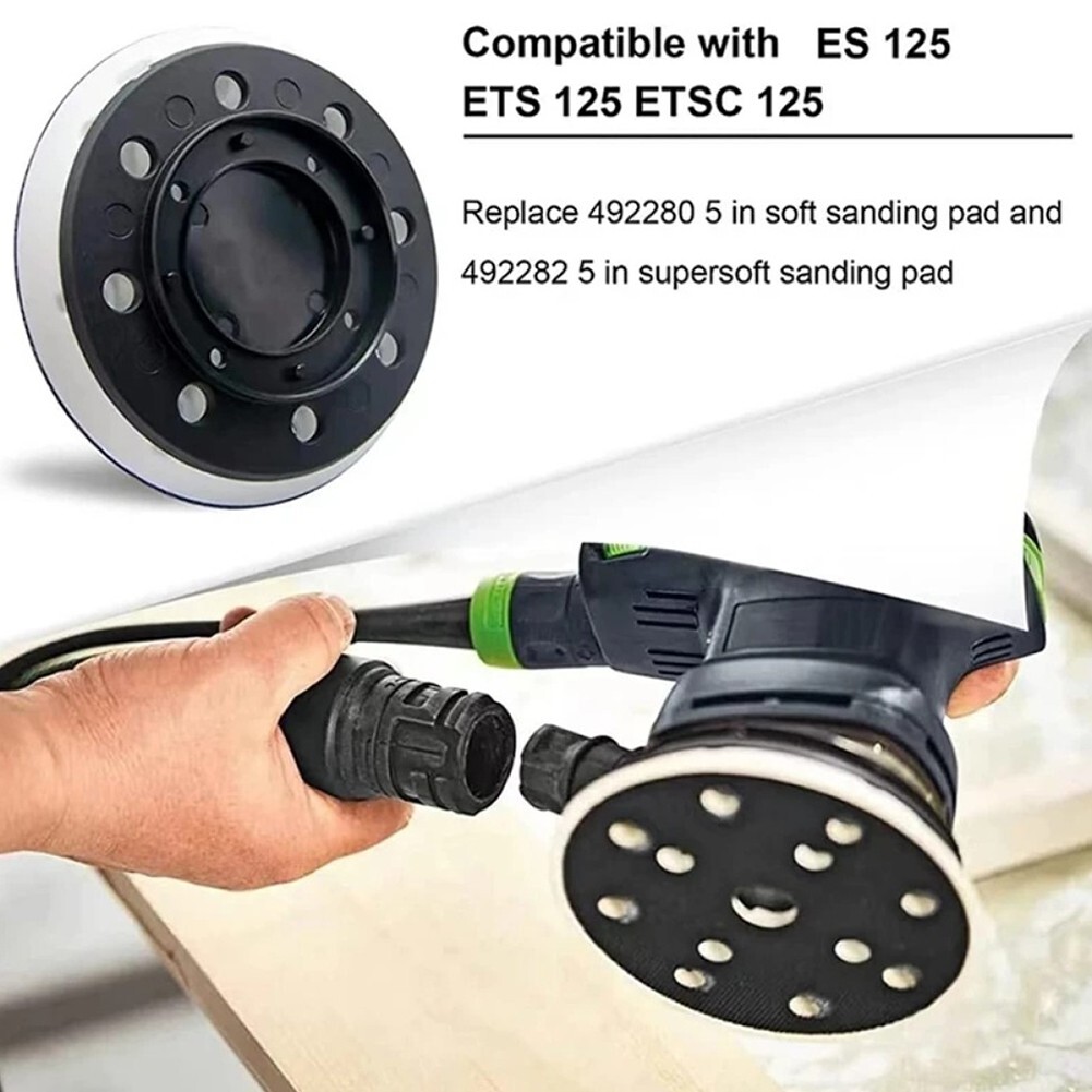 Sanding Pad Backing Pad 8 Holes Easy To Install For Festool ES125/ETS ...