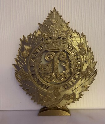 Argyll and Sutherland Highlanders cap badge emblem memorial veteran ...