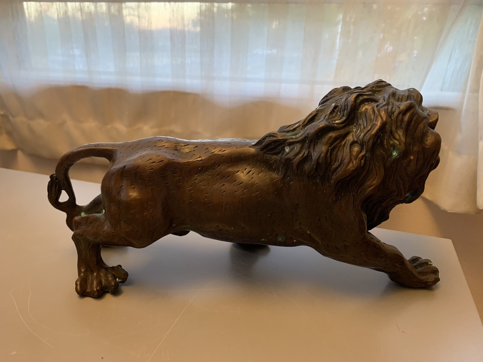 Large Copper Lion Statue Vintage | eBay