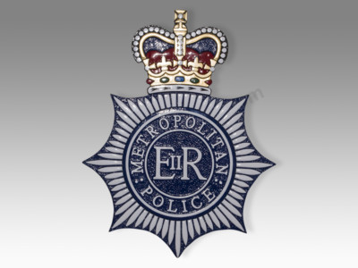 Metropolitan London Police Solid Mahogany Wood Handmade Plaque Seal ...