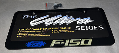 FORD F-150 License Plate Frame Stainless Steel BLACK- ELITE ULTRA ...