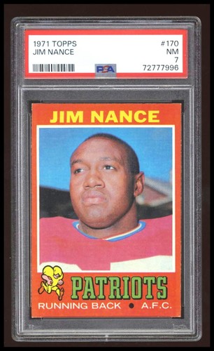 1971 Topps Jim Nance PSA 7 NM - Nice Centering! #170 Football Card | eBay