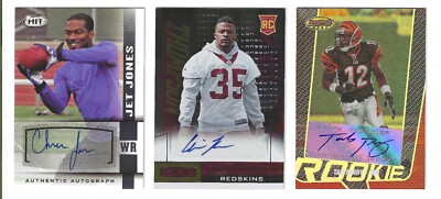 3 Football Autos: Jet Jones, Chris Thompson, Tab Perry | eBay