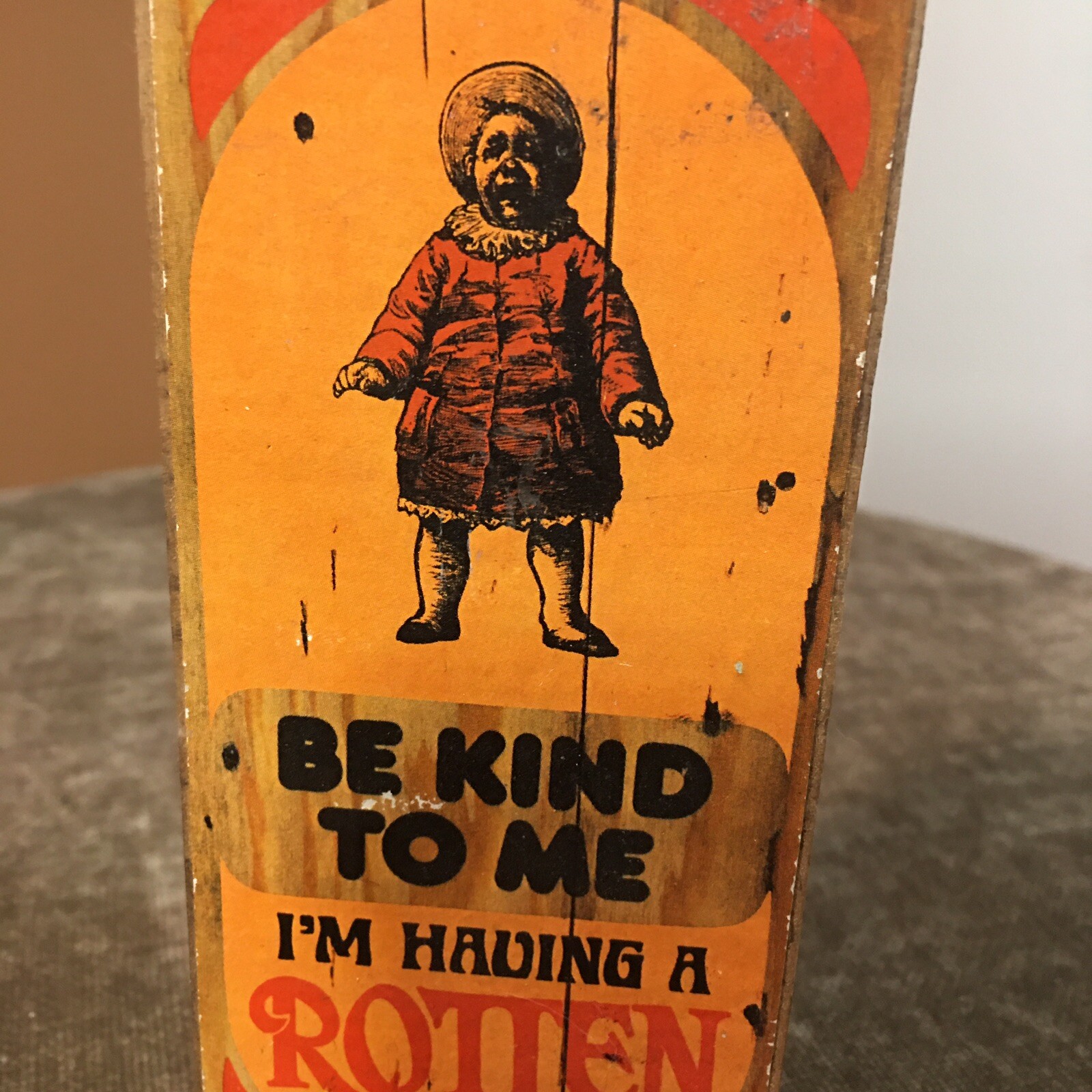 Vintage Hippie wood block old time sign novelty 70s Blockbusters Funny ...