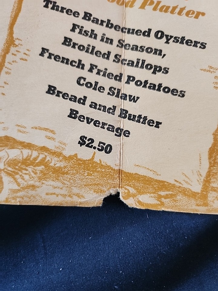 Early 1950s MENU FROM OLD ORIGINAL BOOKBINDERS PHILADELPHIA | eBay