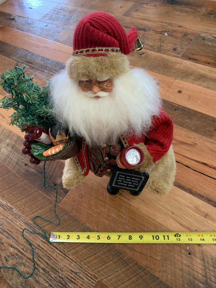 Lighted Wine Santa