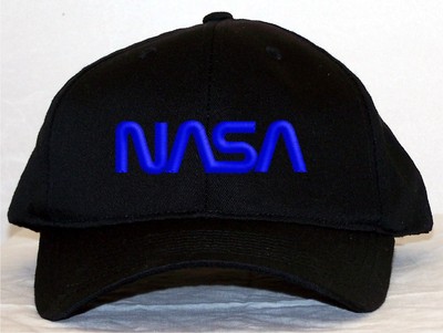 Nasa - Blue Worm Logo Embroidered Baseball Cap | eBay