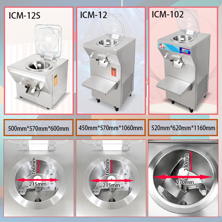 Kolice Italian Ice Machine Fresh Fruits Water Ice Making Gelato Ice ...