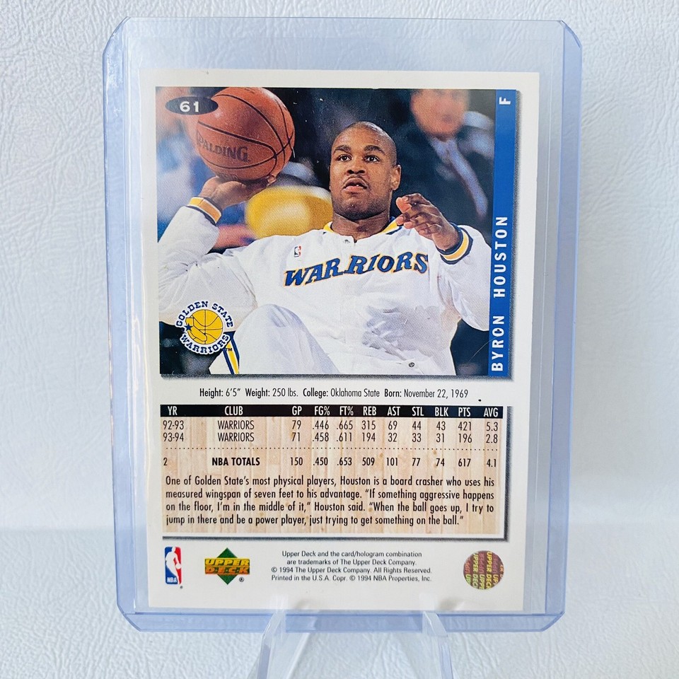 1994 Upper Deck Collector's Choice NBA Basketball #61 Byron Houston (NM ...