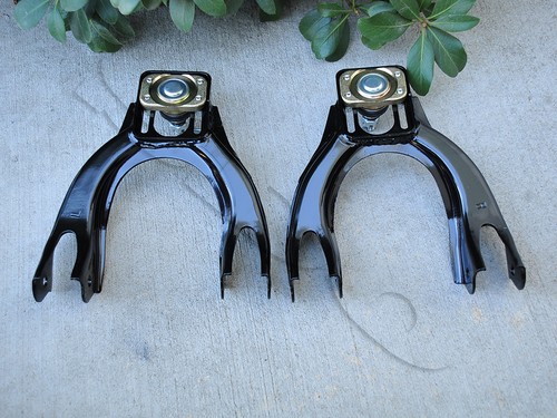 PAIR BLACK FRONT CAMBER UPPER CONTROL ARM KITS For 1994-2001 ACURA ...