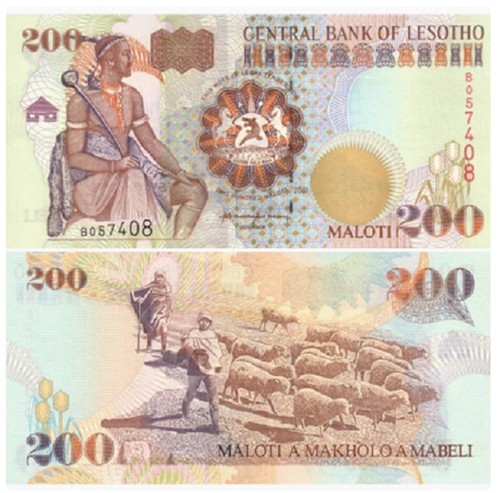 Lesotho 200 Maloti 2001 P 20 b UNC New Banknote | eBay