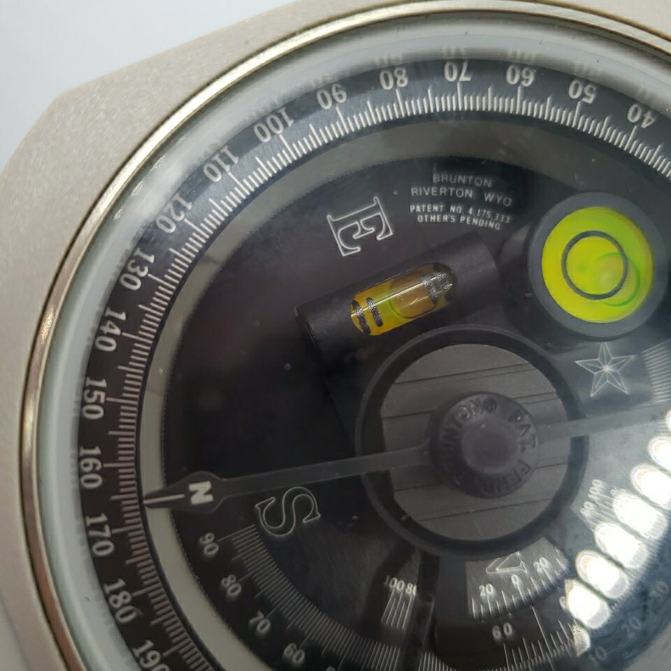 Brunton Classic Pocket Transit Compass with Leather Case Wyoming USA ...