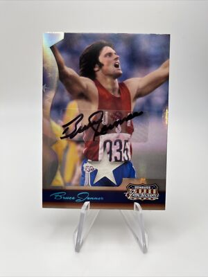 2007 DONRUSS AMERICANA BRUCE JENNER #66 AUTOGRAPH MATERIALS CARD /250 ...