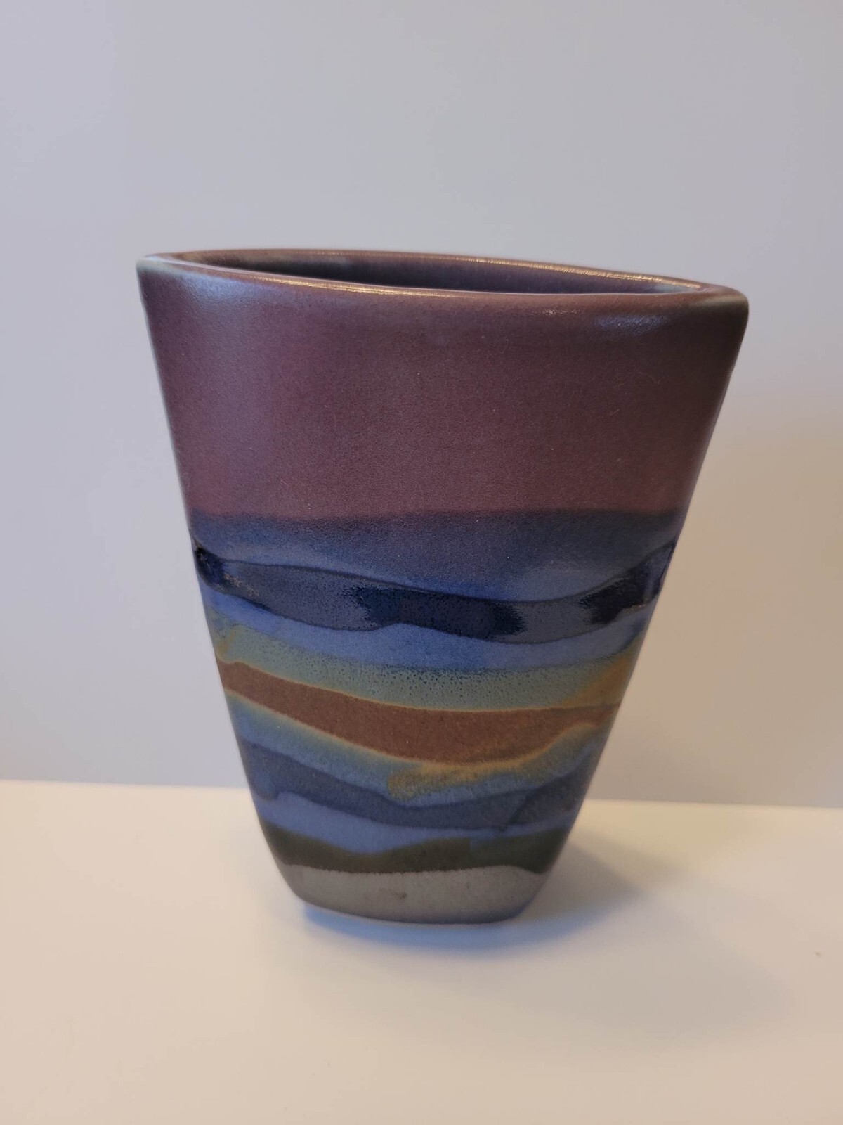 Vintage Bonnema Studio Pottery Hand-Thrown Envelope Vase 4.5" Tall | eBay