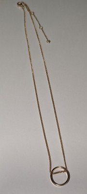 Small Gold Circle Necklace | eBay