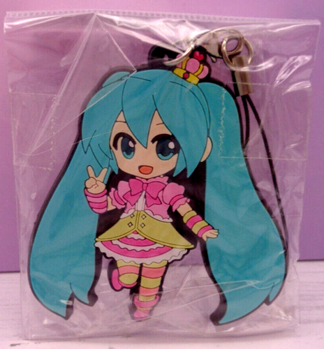 Miku Hatsune Pic-Lil Project Diva Track04 Rubber Strap Keychain Figure ...