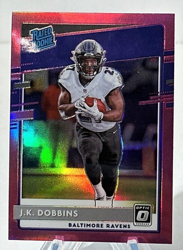 2020 Panini Optic Holo JK DOBBINS Rated Rookie Pink Parallel Baltimore ...