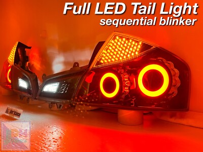 JDM Y50 Fuga Late model 08-10 Clear Lens Full LED Tail Lights OEM M35 ...