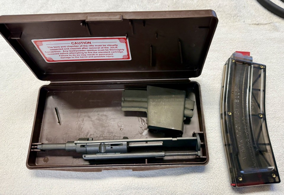 VINTAGE ATCHISSON CIENER 5.56/.223 TO .22LR CONVERSION ADAPTER KIT W ...