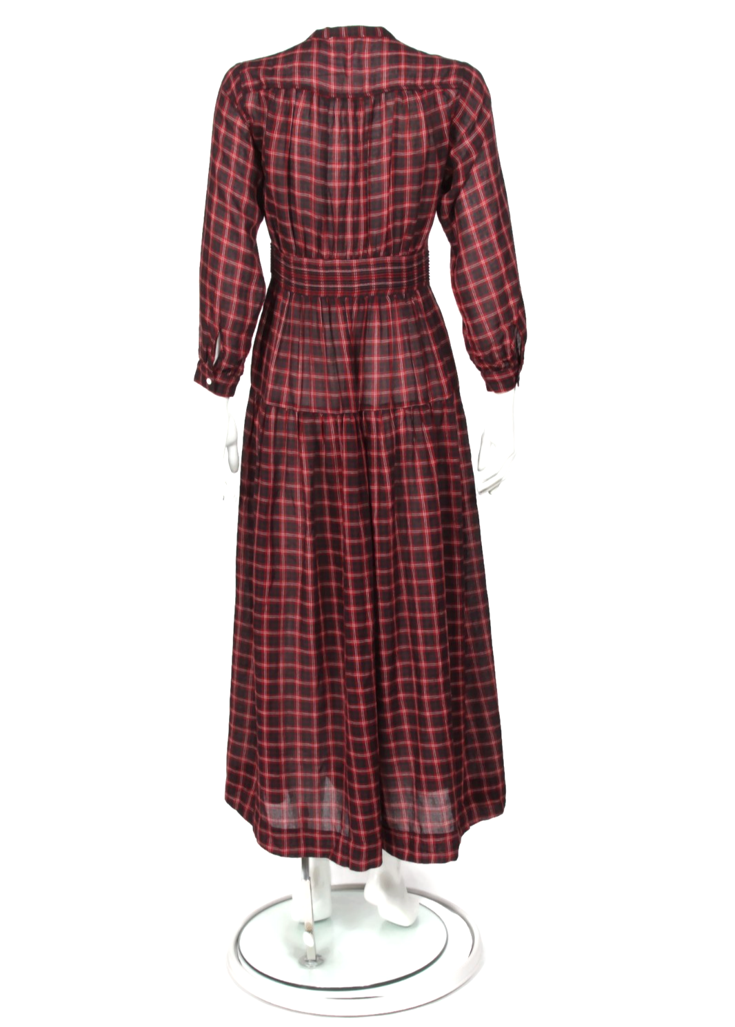 New DOEN Annika Plaid Red Black Button Front Maxi Dress Sz XS NWT /870 ...